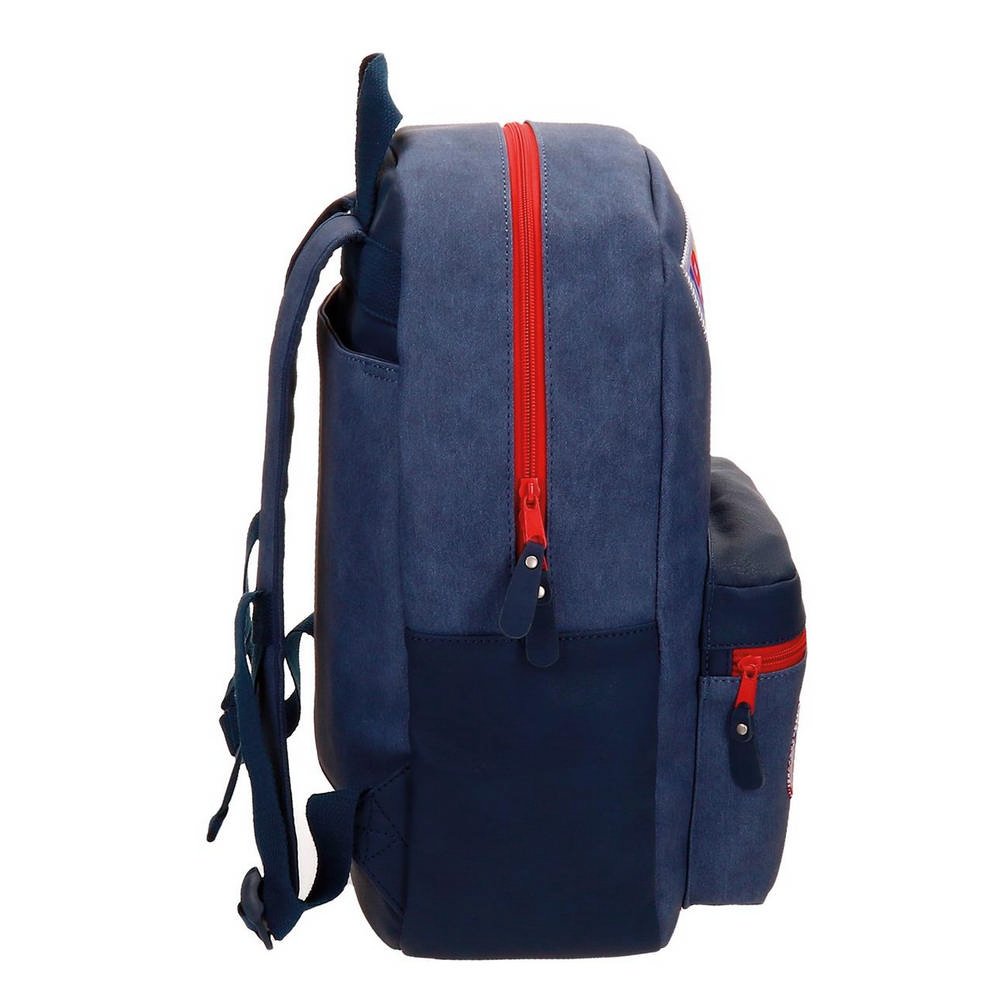 Disney Mickey Parches Backpack Blue 32x42x12 cms Synthetic Leather 19 ...