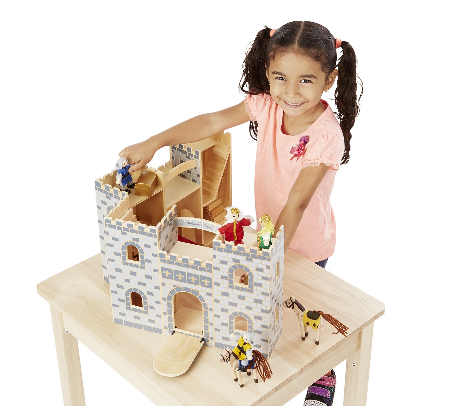 Melissa & Doug Fold & Go Castle | Pretend Play | Play Sets | 3+ | Gift ...