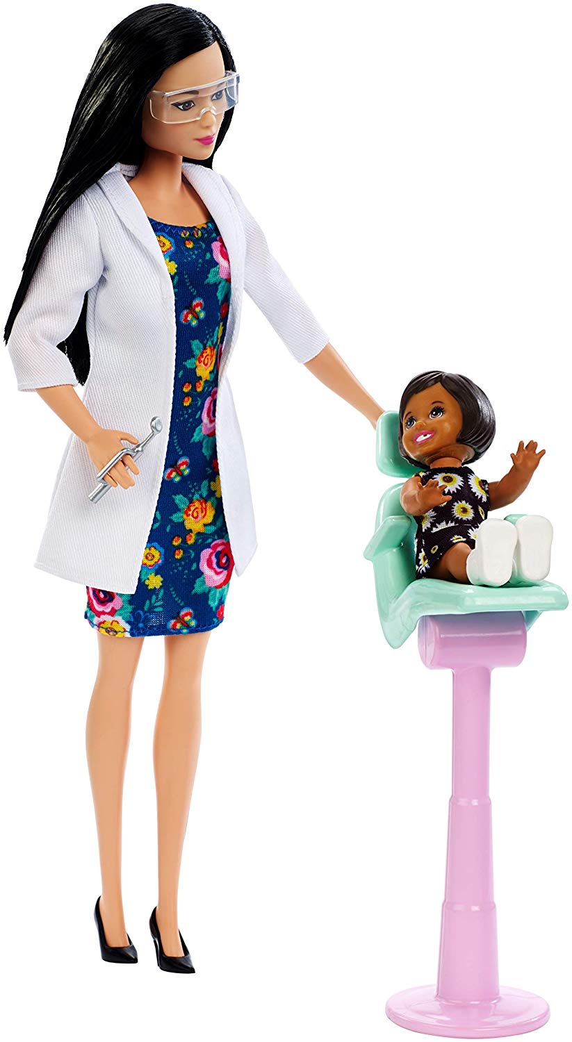Barbie FXP17 Dentist, Playset with Patient Small Doll, Sink, Chair and ...