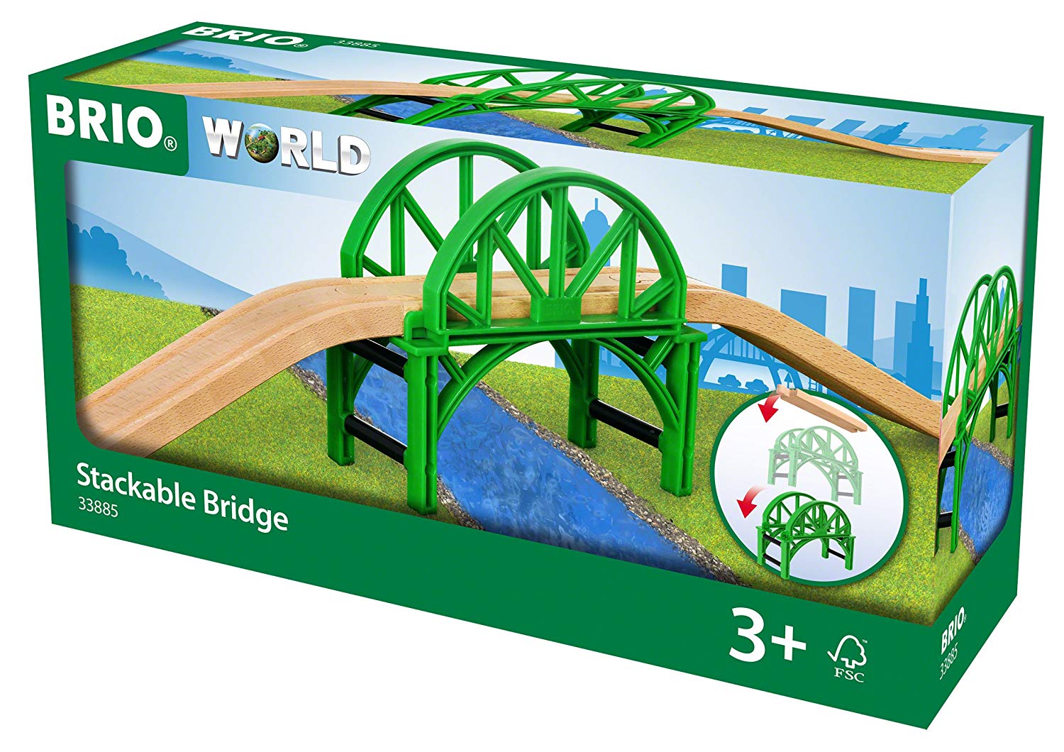 BRIO World Stackable Bridge for Kids Age 3 Years Up – Compatible with ...