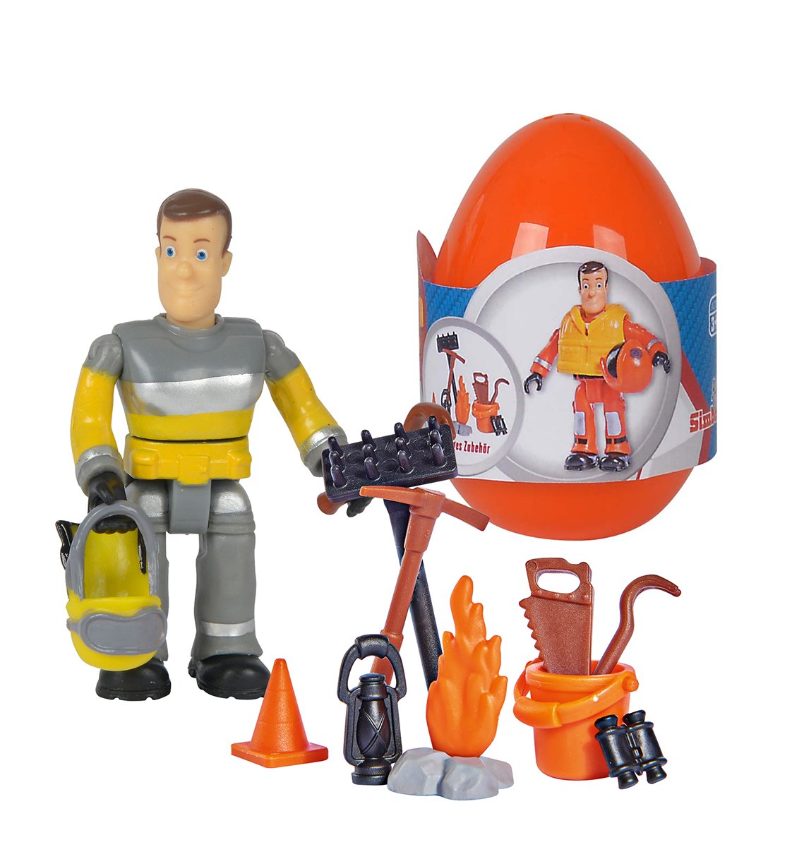Simba 109251027 Fireman Sam Single Figure with Accessories / Egg 10 cm ...